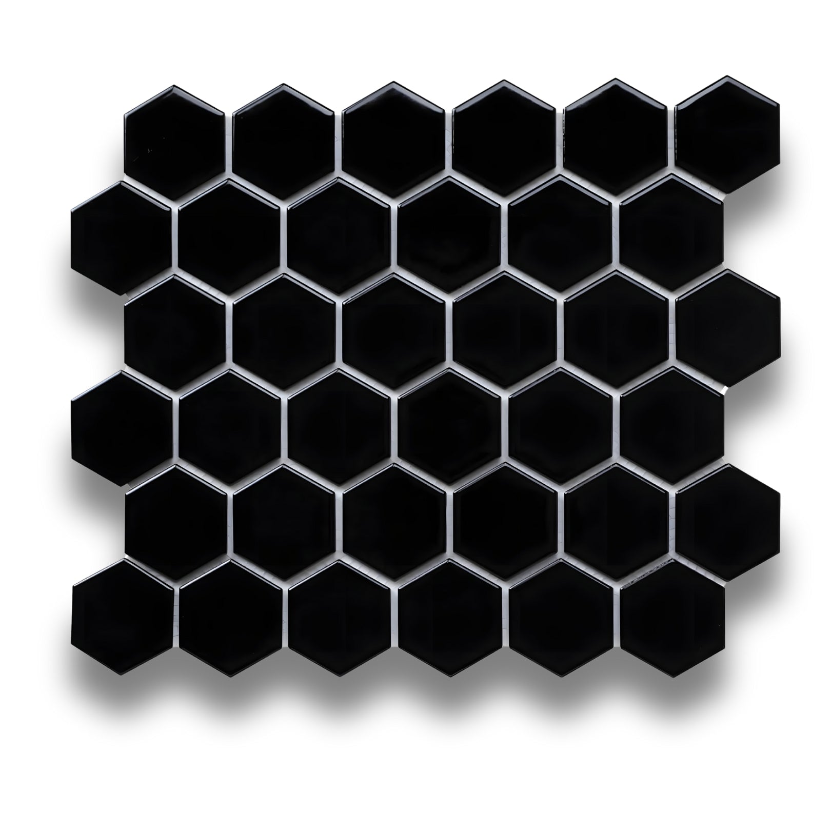 Hexagon Black Gloss – Tile Bazaar
