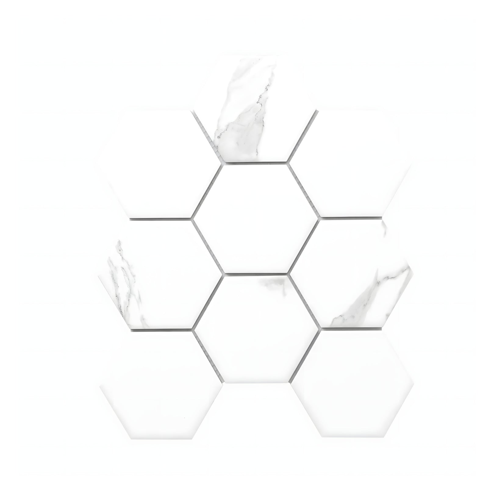 Hexagon Carrara 95x110mm Matt – Tile Bazaar