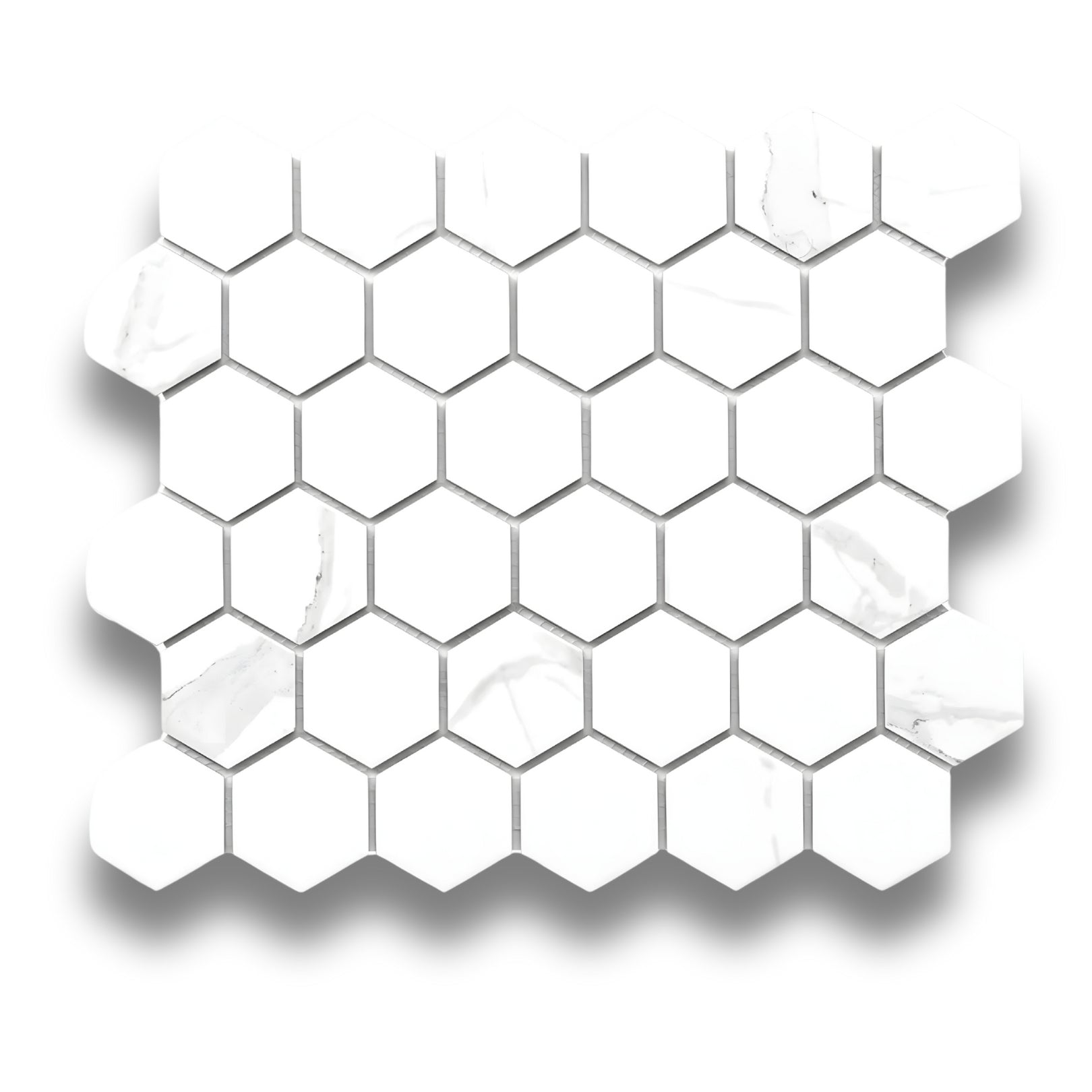 Hexagon Carrara 51x59mm Matt – Tile Bazaar