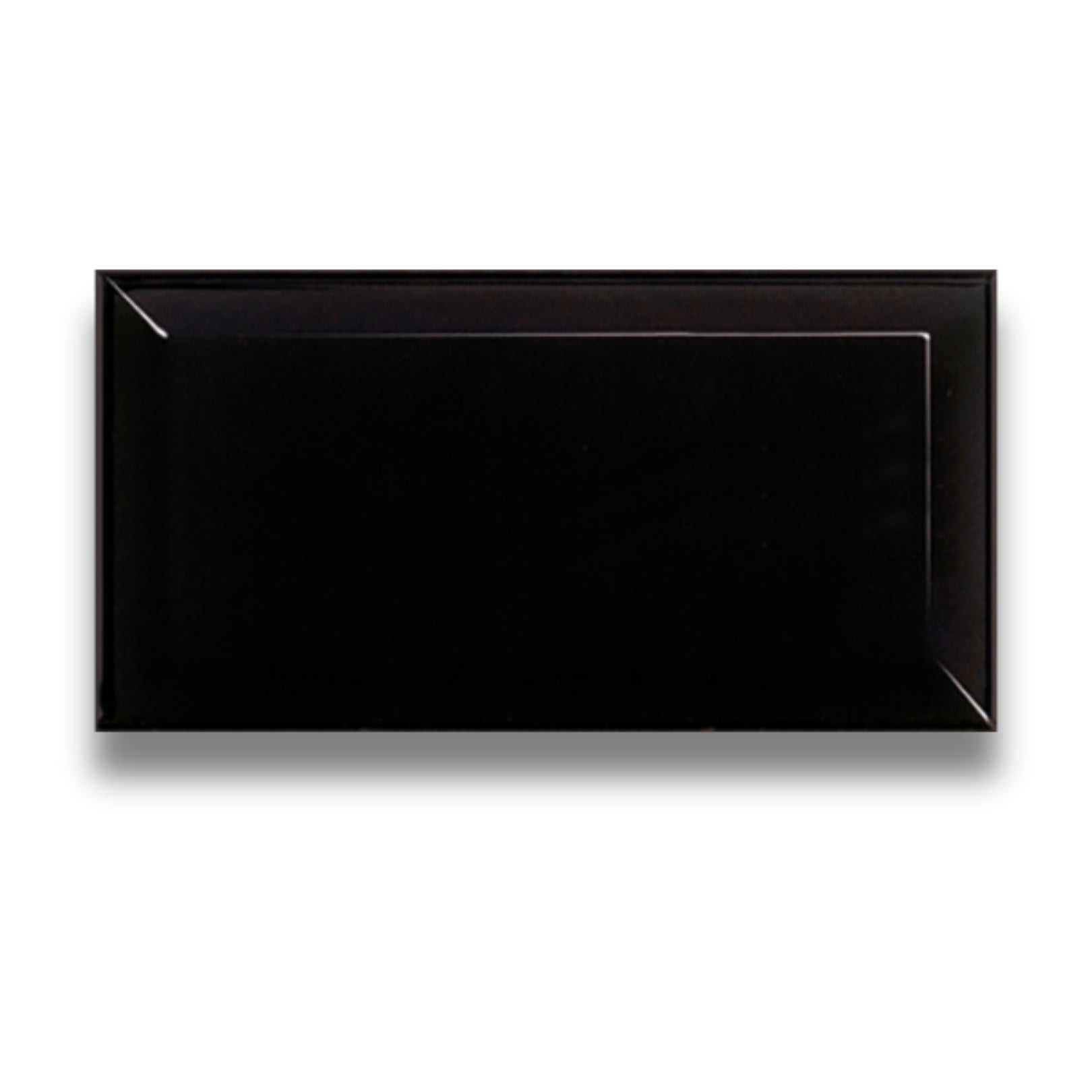 Basics Beveled Black Gloss 75x150mm – Tile Bazaar