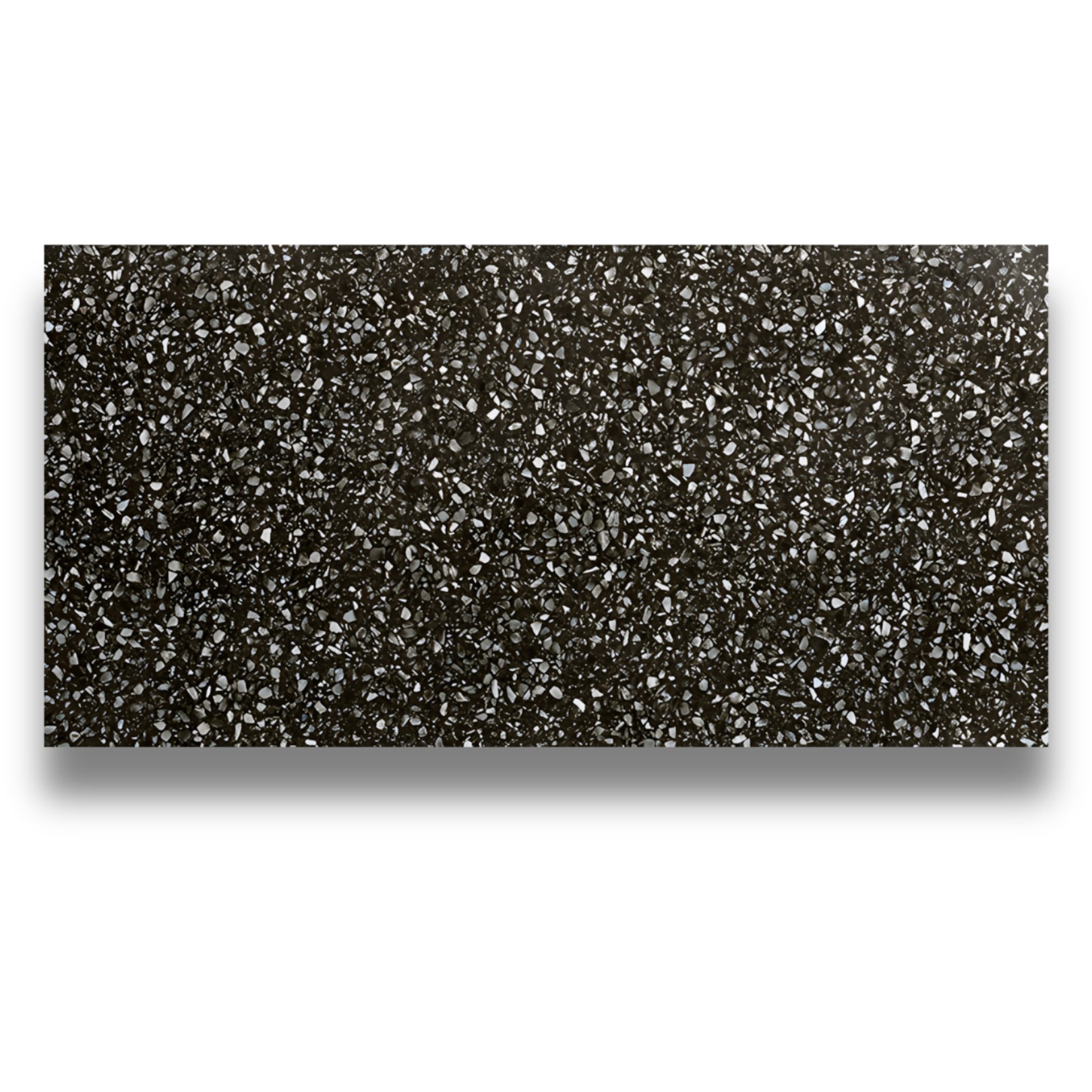 Terrazzo Venezia Nero Polished 600x1200mm – Tile Bazaar