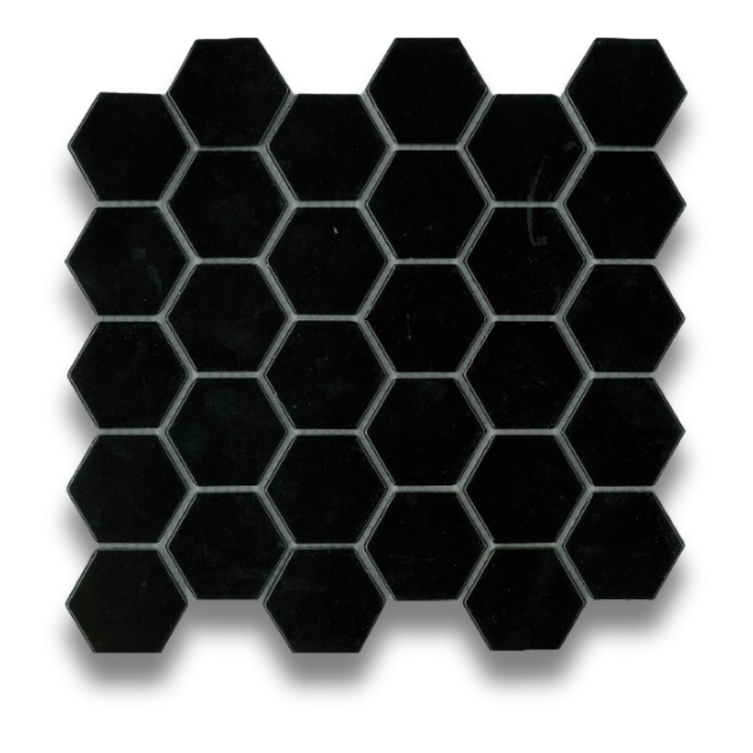 Hexagon Mosaics Gloss Black – Tile Bazaar