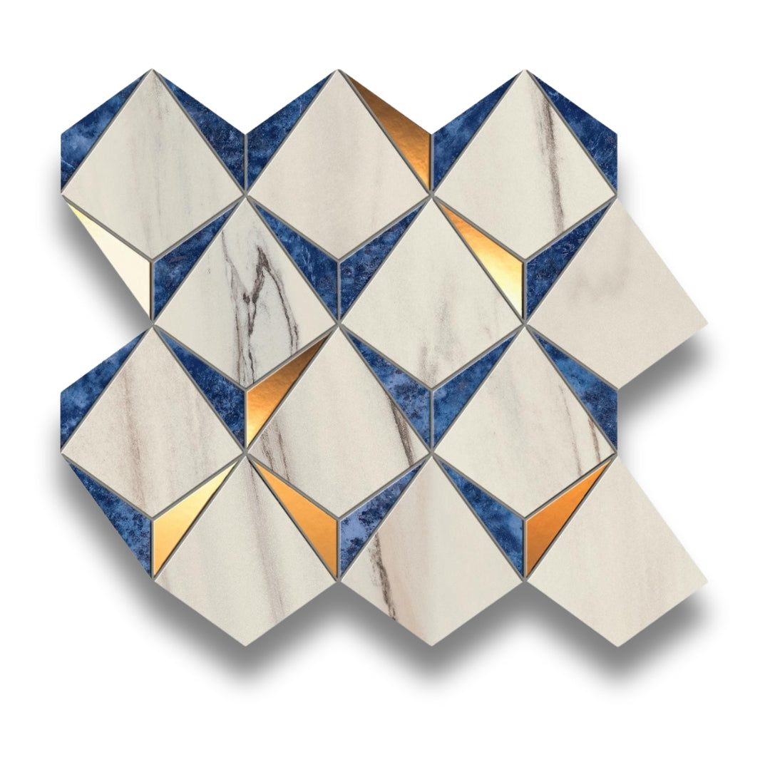 Marvel Dream Bianco Ultramarine Mosaic – Tile Bazaar