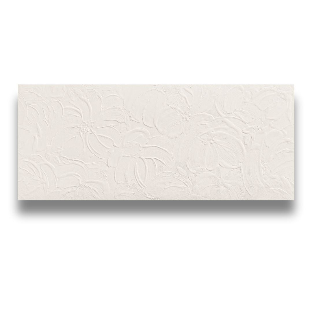 3D Plaster White Bloom – Tile Bazaar