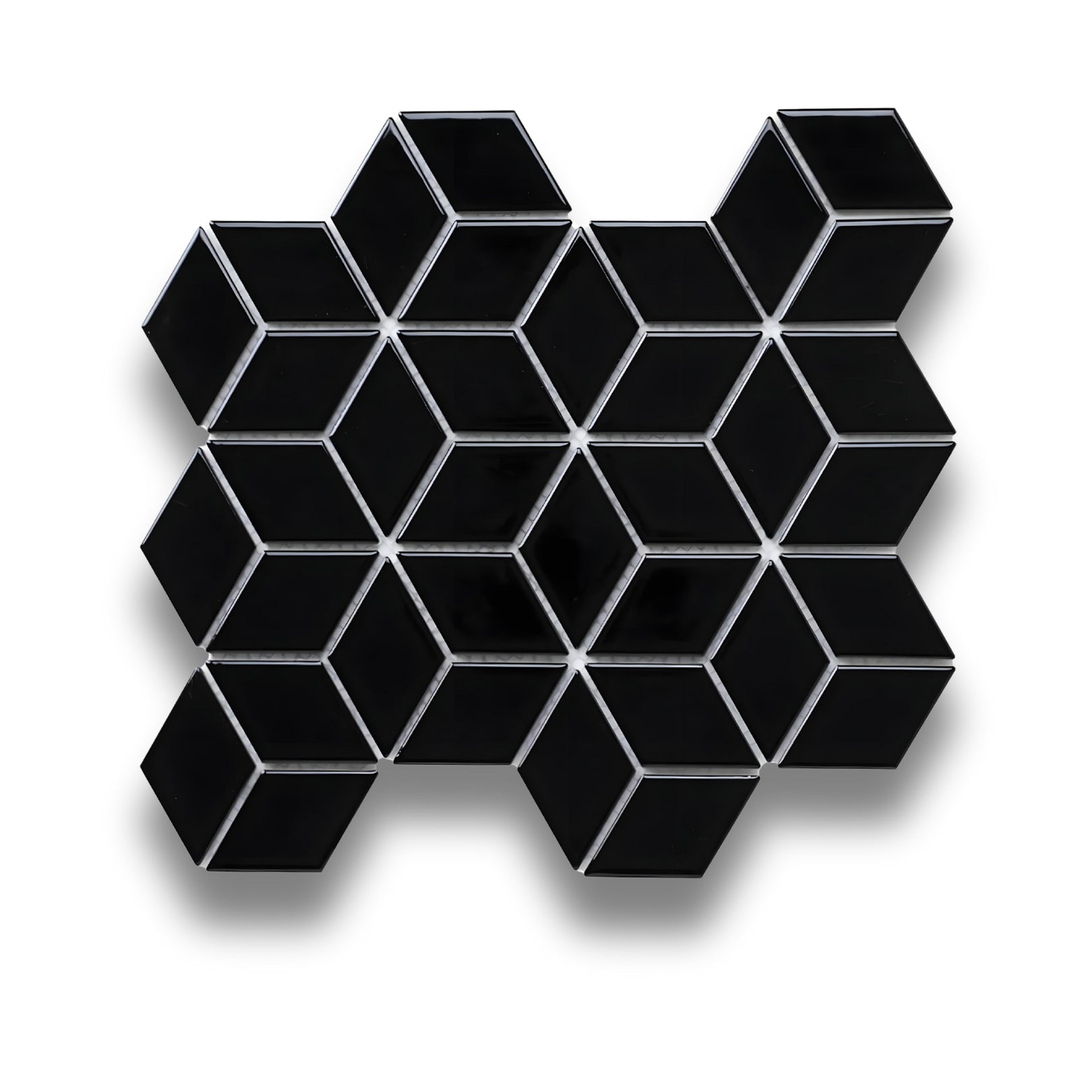 Diamond Cube Black Gloss – Tile Bazaar